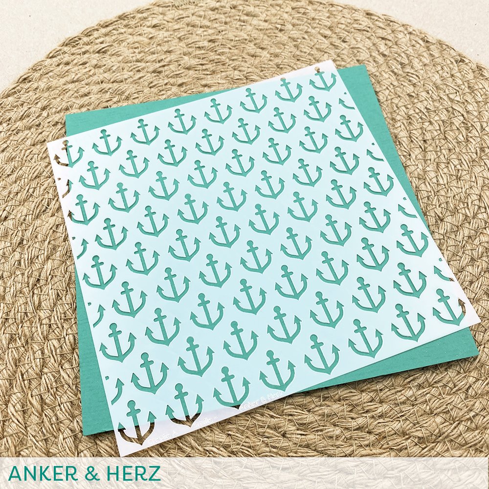 Stencil: Anker & Herz (2er Set) | SW12019